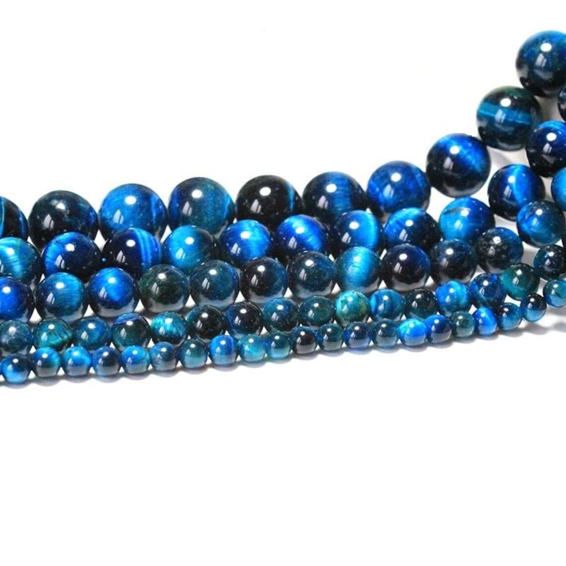 AAA Natural Blue Tiger Eye Gemstone Stone Beads for Jewelry | Etsy