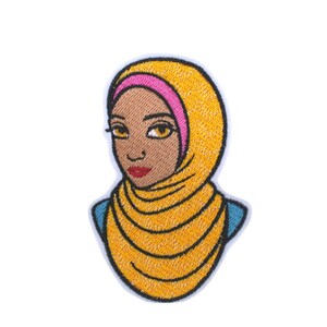 Muslim Woman Iron on Patch, Hijab Patch, Iron on Patch, Patch ...