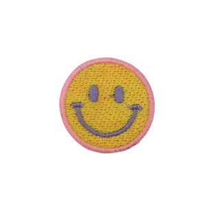 Glow in the Dark Happy Face Patch, Happy Face Patch, Glow in the Dark Patch, Iron on Patch ...