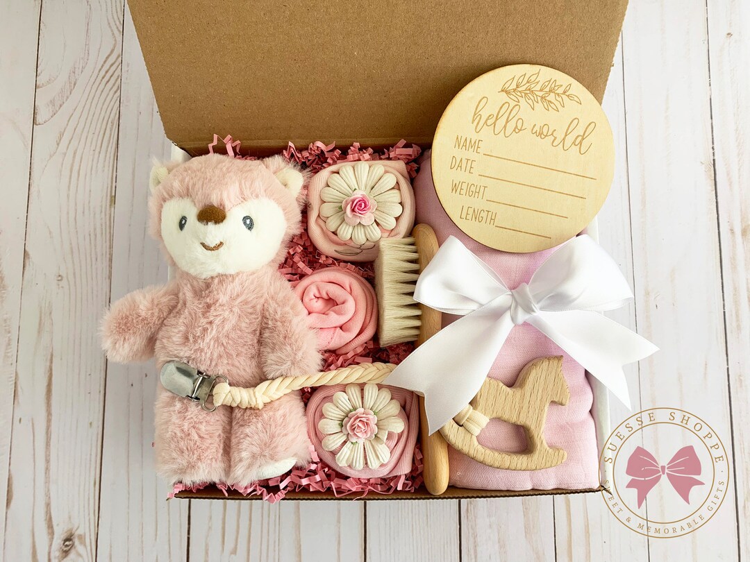 Newborn Baby Girl Gift Box for New Parents Baby Shower Gift - Etsy