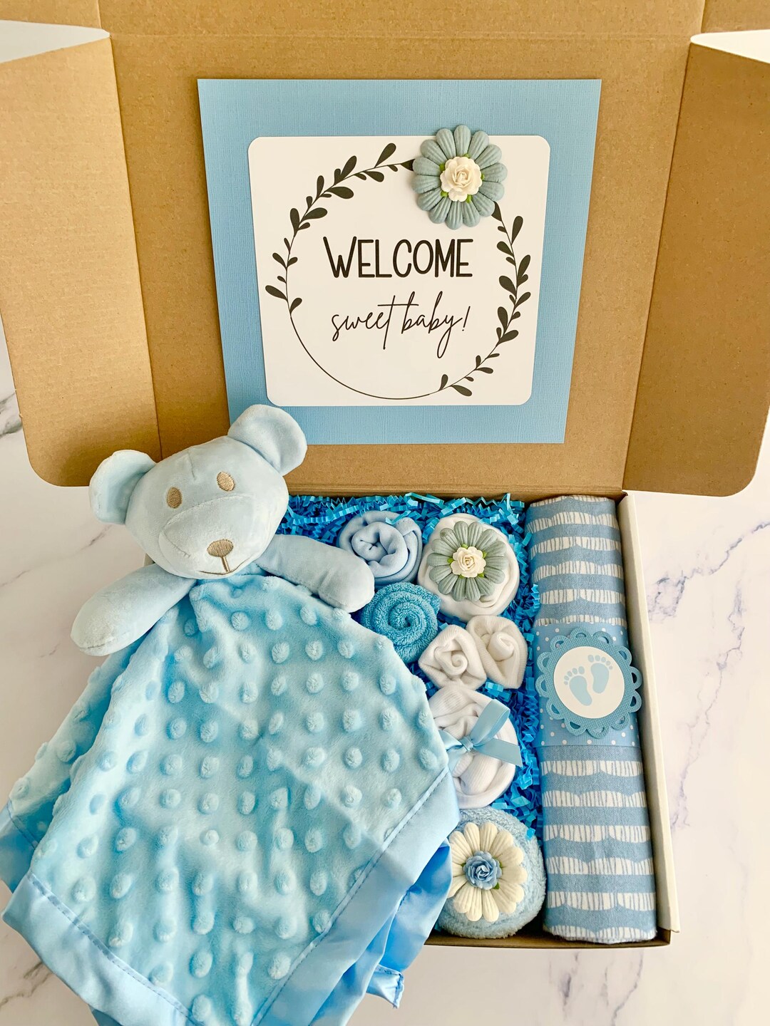Personalized Baby Boy Gift Box: Newborn Essentials Care Package - Etsy