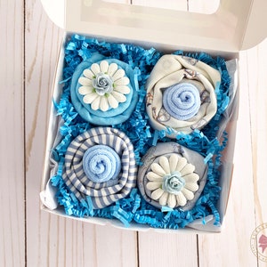 Baby Boy Gift Box Basket With Diaper Babies and Muslin Blanket, First ...