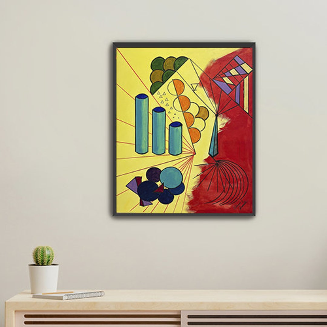 Composition #5, Canvas Print.abstract, Modern ,kandinsky,miro,art ...