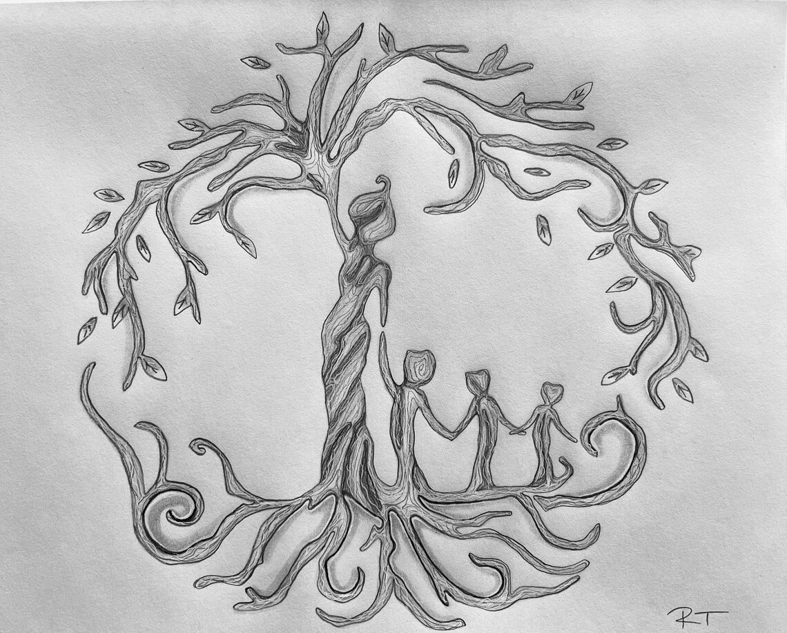 Rooted in Love: Custom Tree of Life Family Portrait for Grandparents ...