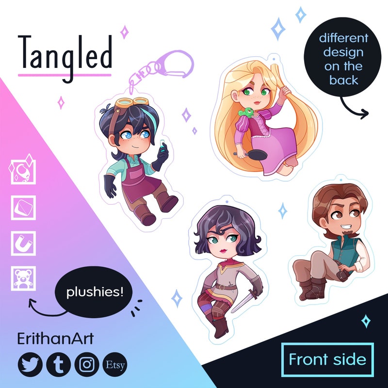 Tangled Stickers - Etsy