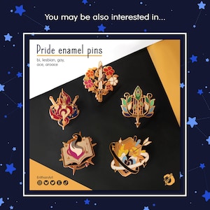 Pride Enamel Pins (achillean, Sapphic, Bi, Trans, Nb, Ace, Aro, Aro-ace ...