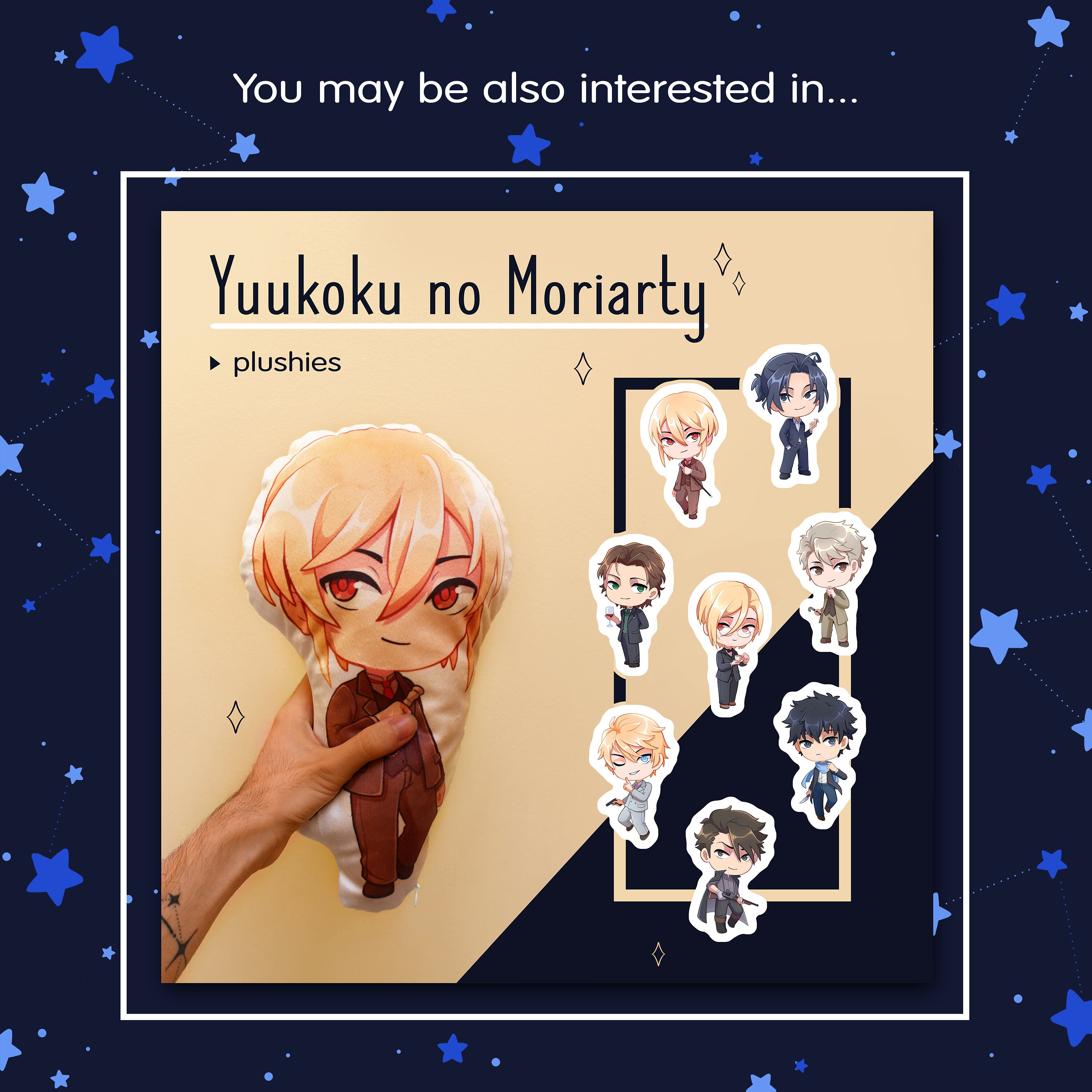 Yuukoku No Moriarty Charms, Stickers and Magnets - Etsy