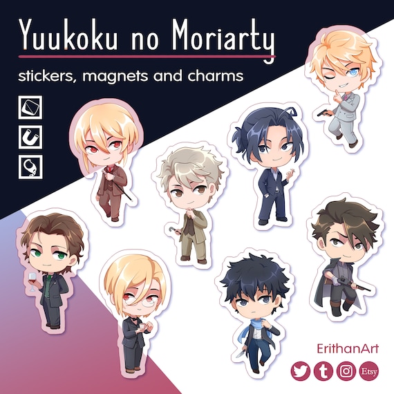 Yuukoku No Moriarty Charms Stickers and Magnets Plushies - Etsy
