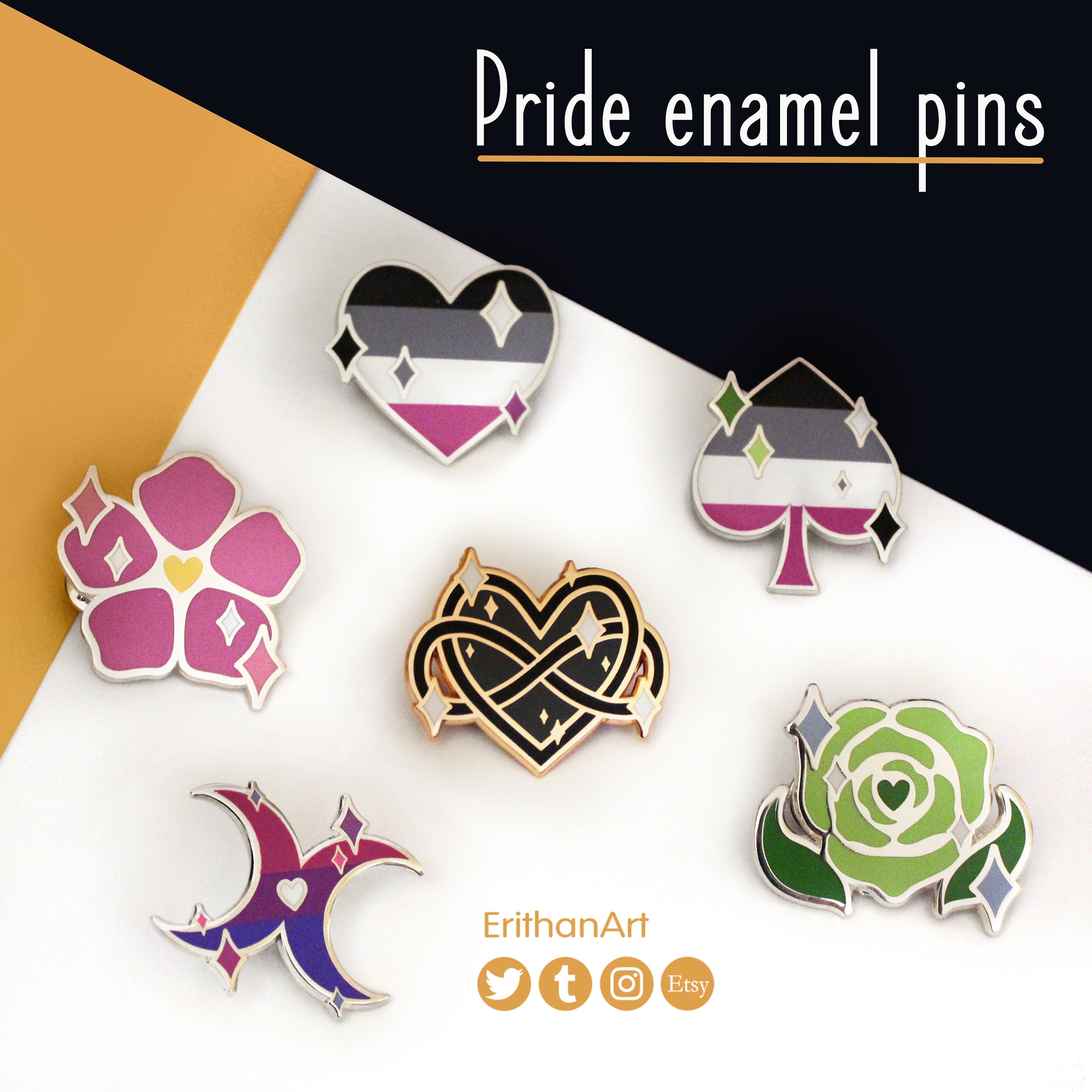 Pride Enamel Pins achillean Sapphic Bi Polyamorous Ace - Etsy Canada