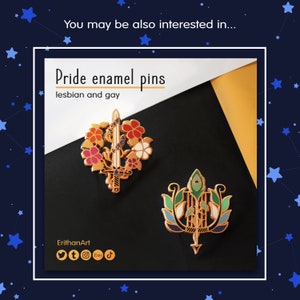 Pride Enamel Pins achillean, Sapphic, Bi, Trans, Nb, Ace, Aro, Aro-ace ...