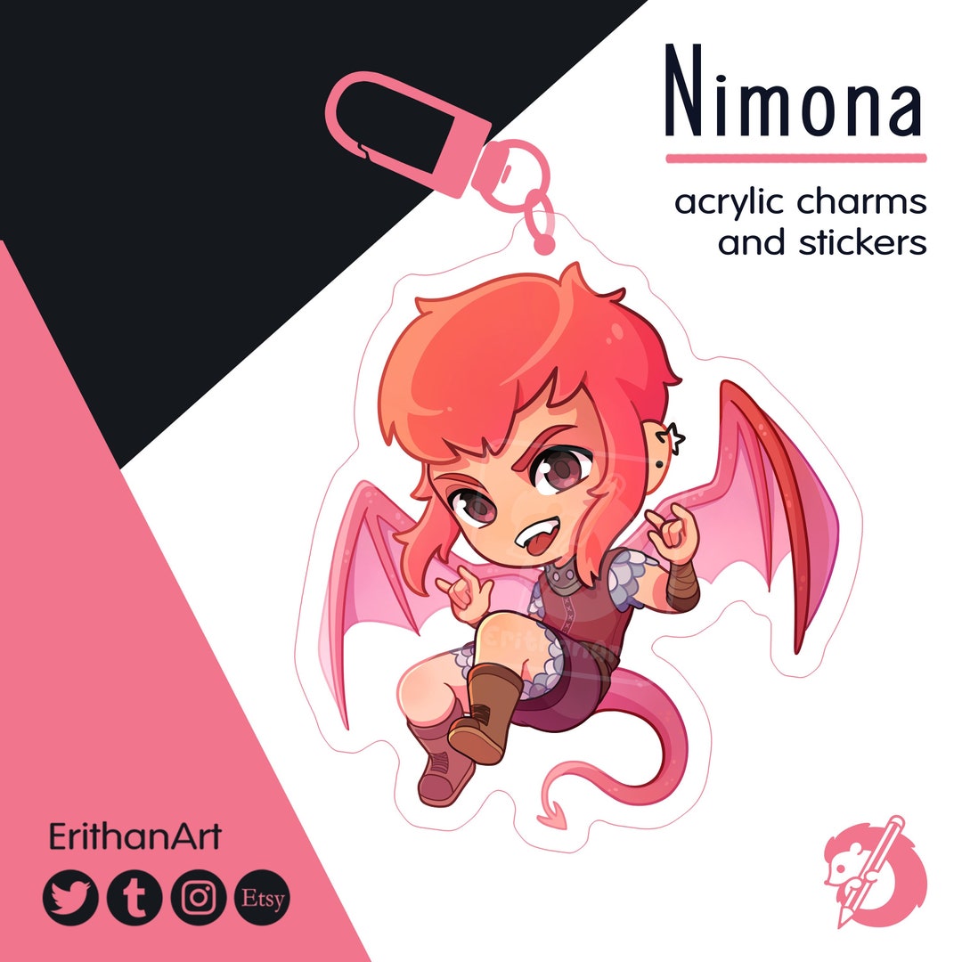 Nimona Acrylic Charms and Stickers - Etsy