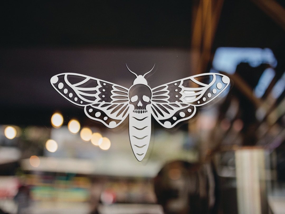 Death Head Moth Decal, Goth Car Decal, Gift for Her, Gift for Him - Etsy