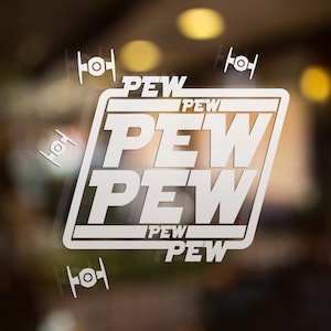 Star Wars Pew Pew Decal, Star Wars Gift, Gift for Him, Gift for Her - Etsy