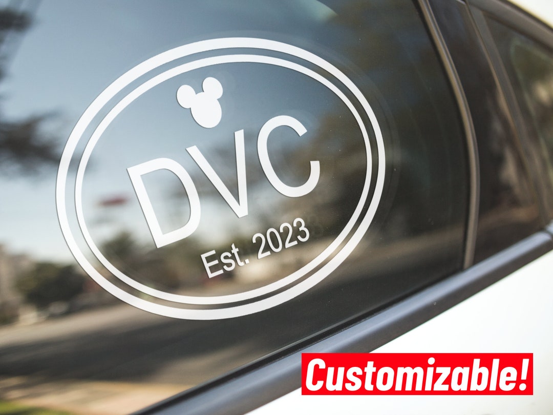 Custom DVC Member Decal, Disney Car Decal, Disney Car Sticker, Disney ...