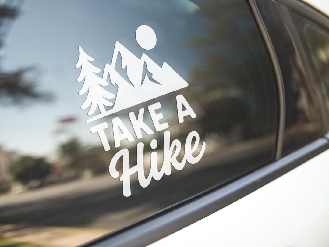 Take a Hike Car Decal, Outdoor Car Decal, Hiker Sticker, Mountain Decal ...