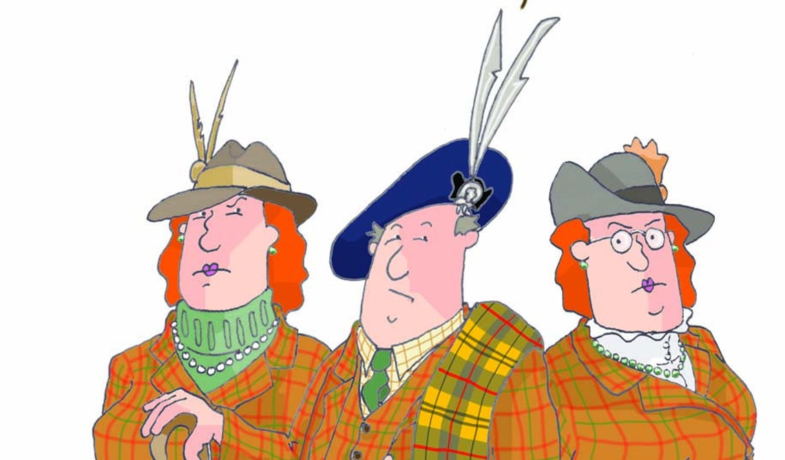 Scottish Highland and Tartan Cartoons the Lucky Laird - Etsy