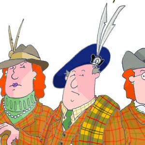 Scottish Highland and Tartan Cartoons the Lucky Laird | Etsy