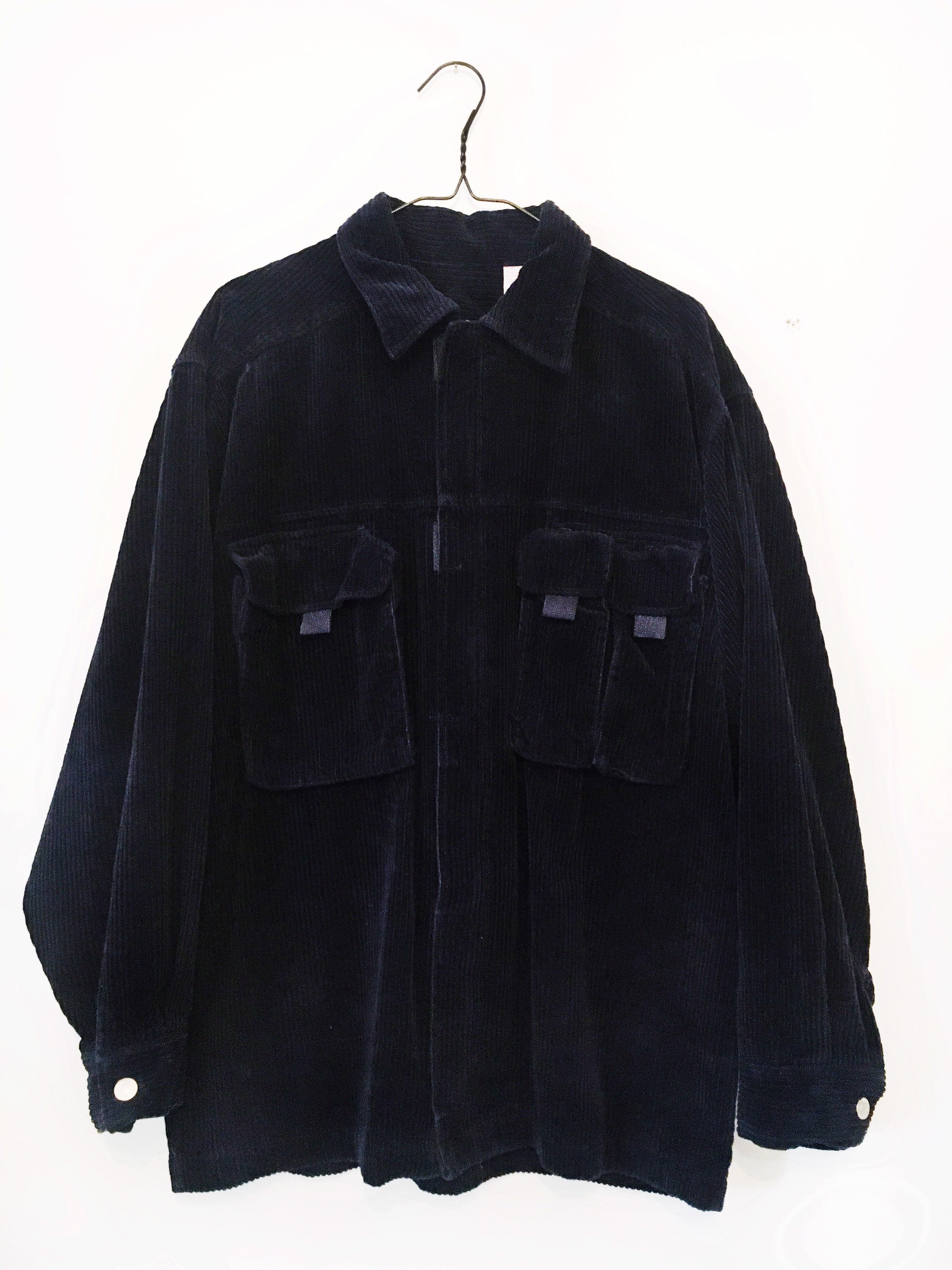 Vintage Navy Blue Corduroy Oversized Jacket Etsy
