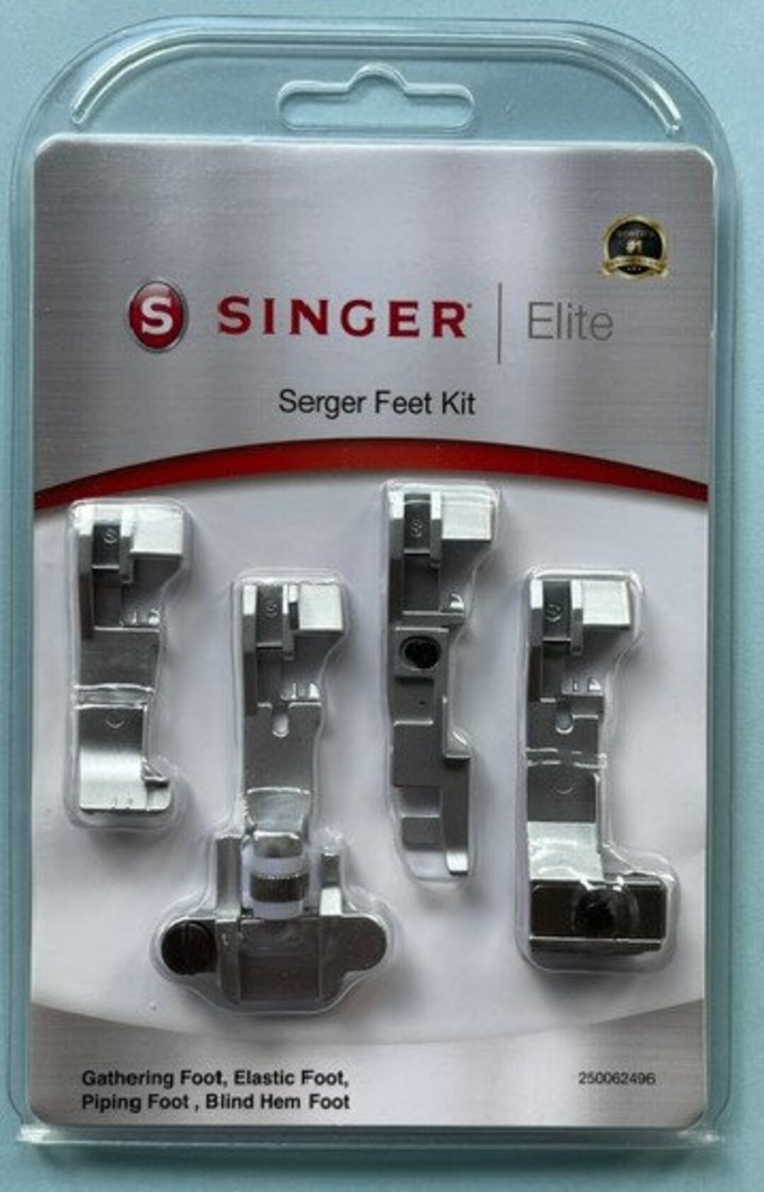 Singer Elite Serger Feet Kit Gathering, Elastic, Piping and Blind Hem ...