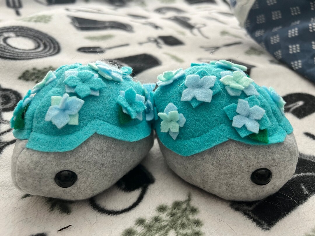 Weighted Blue Hydrangea Rock Buddy - Etsy