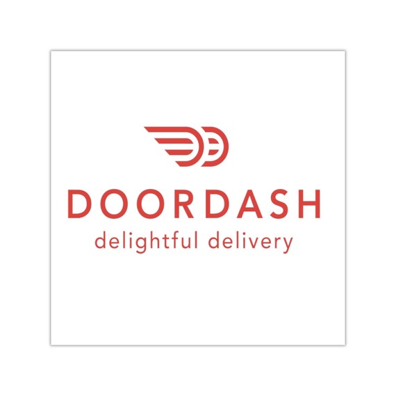 Door Dash Square Vinyl Stickers | Etsy