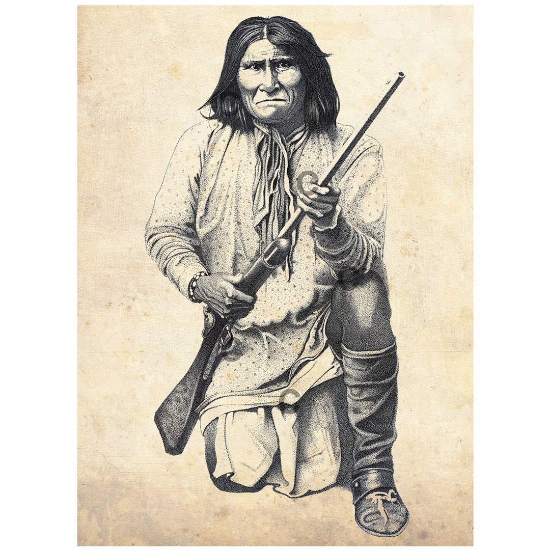 Geronimo A3 Art Print 297 X 420mm 11.7 16.5 Inch Printed and Signed by ...