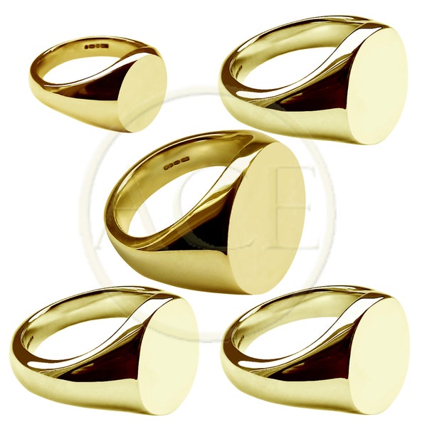 Solid Gold Signet Ring Women - Etsy