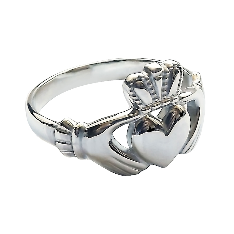 925 Solid Sterling Silver Men's Claddagh Signet Ring. Bespoke, Hand ...