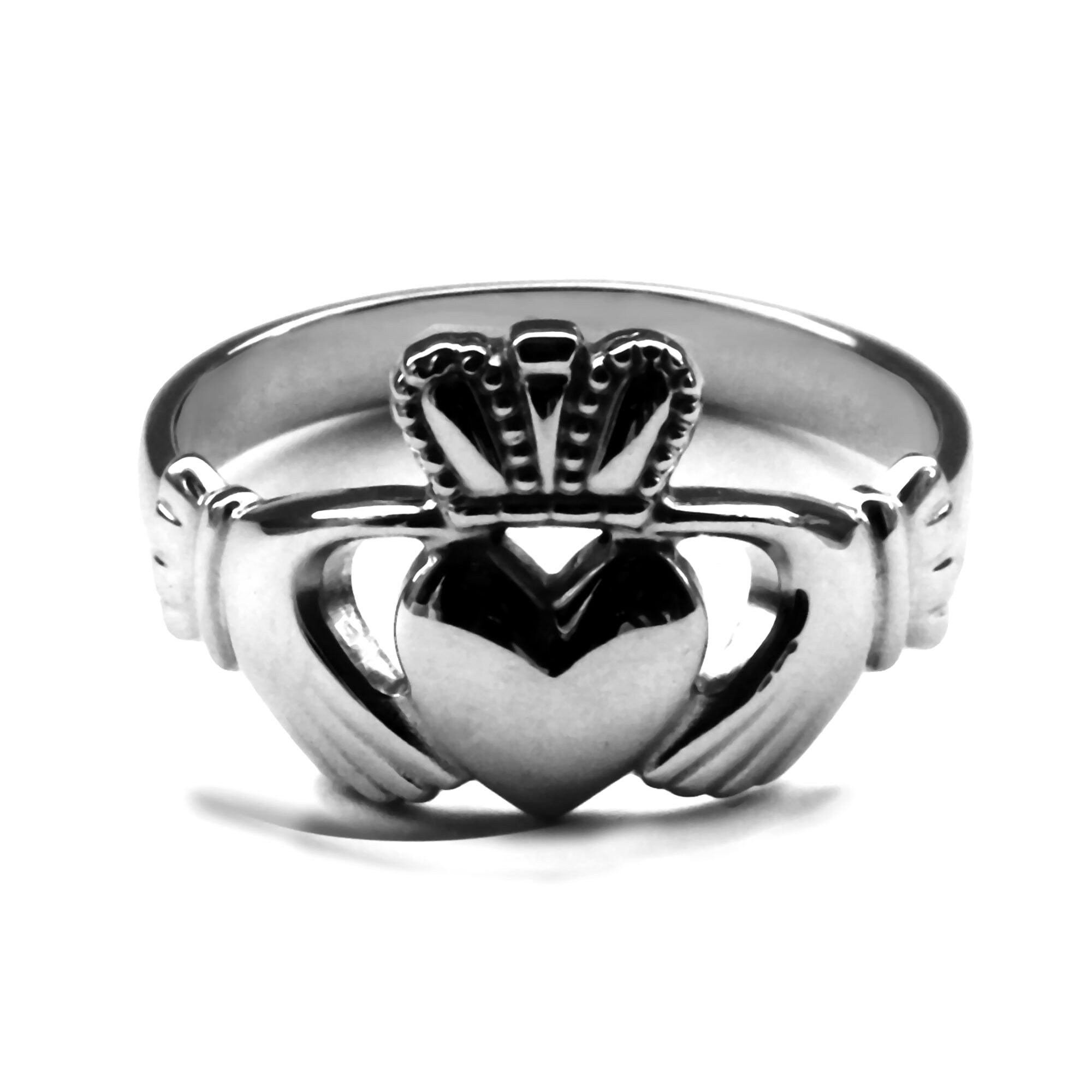 925 Solid Sterling Silver Men's Claddagh Signet Ring. Bespoke, Hand ...
