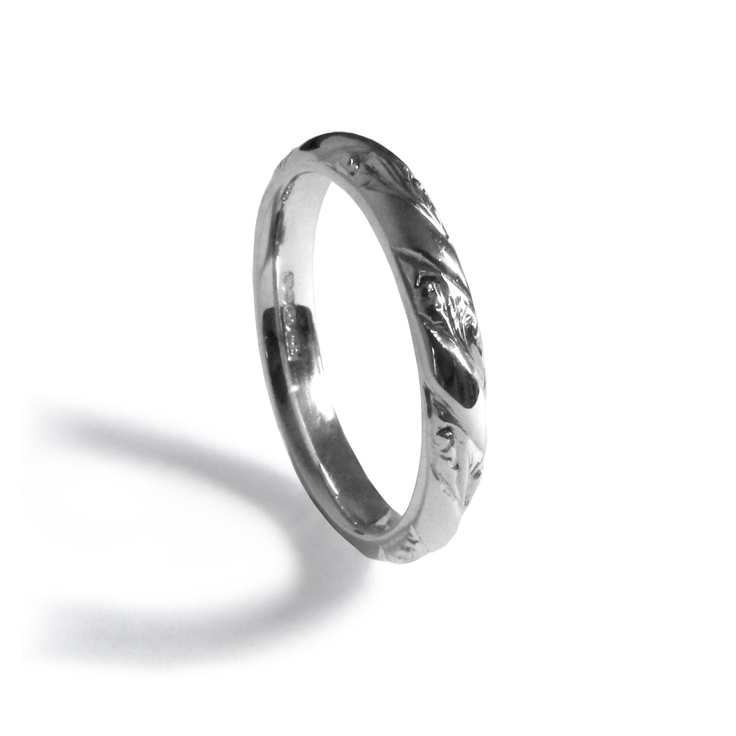 3mm Vintage Style Bespoke Hand Engraved Court Profile Wedding | Etsy