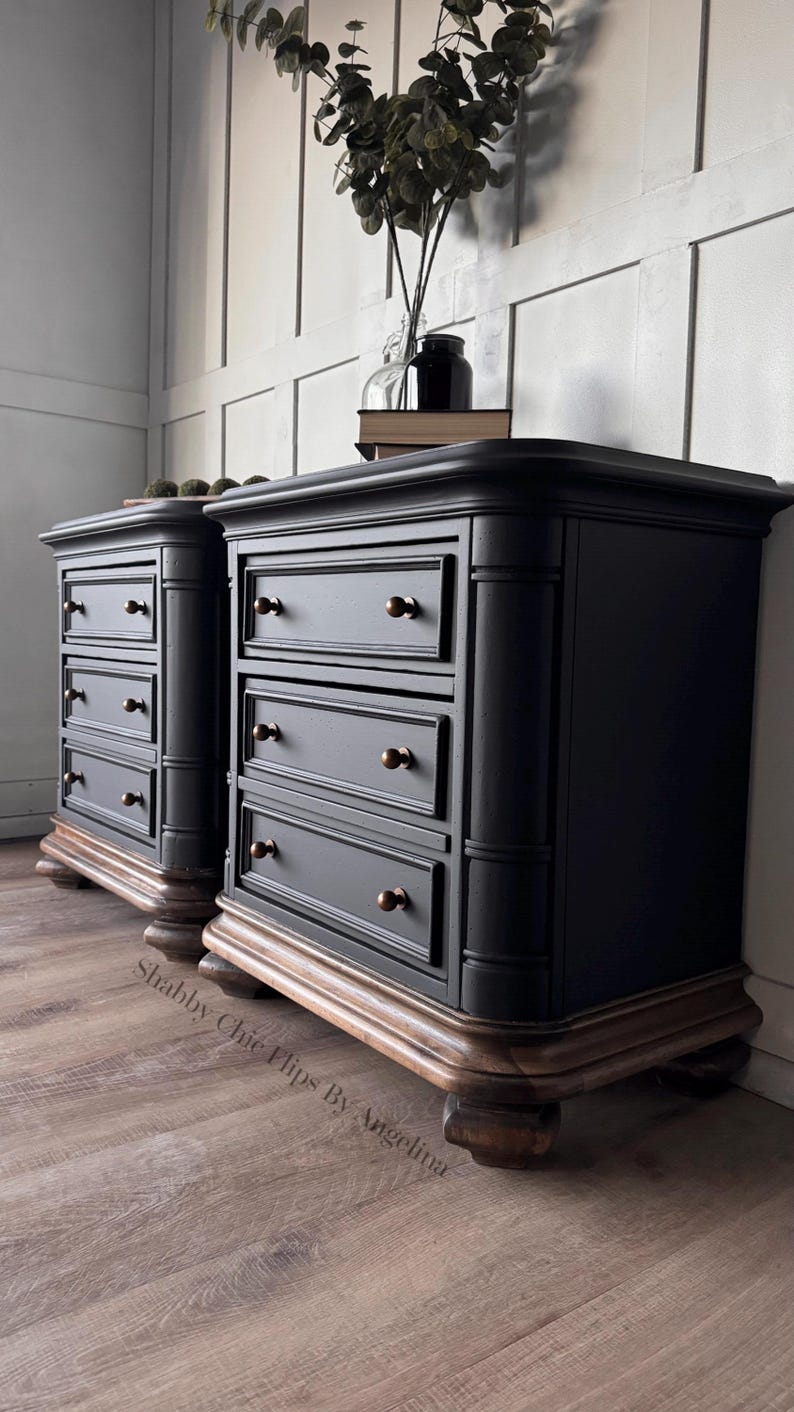 SOLD Matte Black Dresser Set Do Not Purchase Here. This Set Has Sold - Etsy