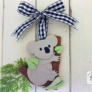 Personalized Koala Ornament - Handmade Wood Christmas Tree Ornament ...