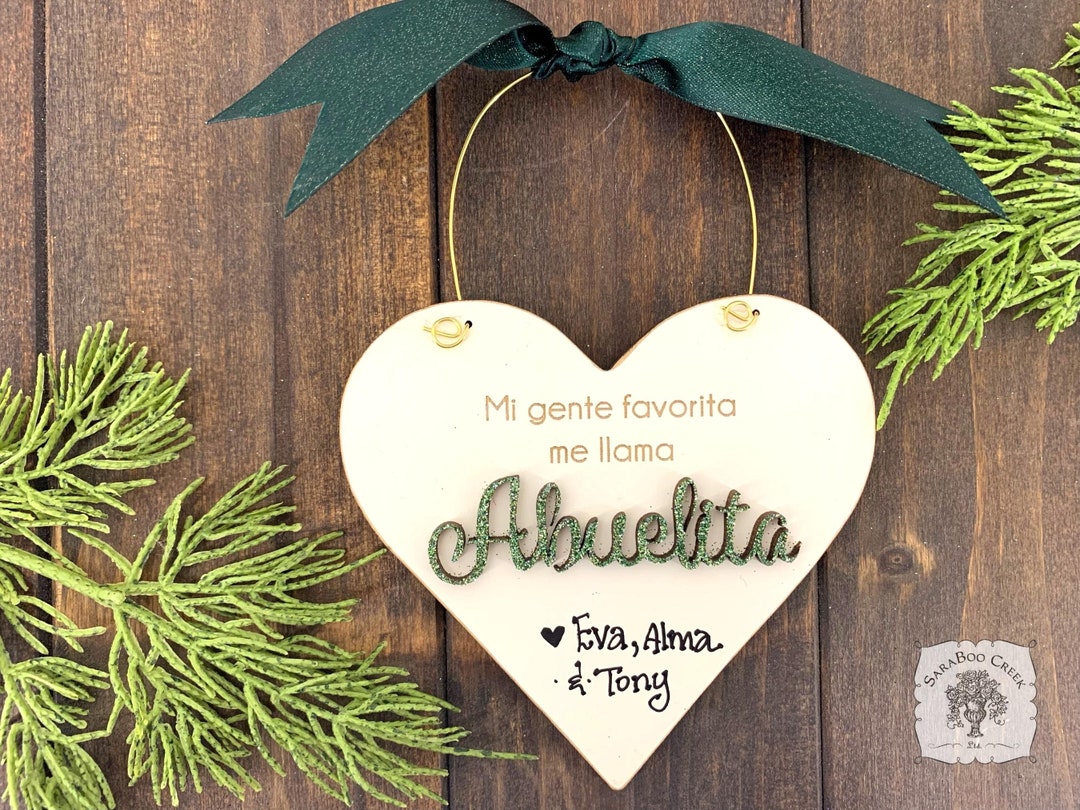 Personalized Abuela Ornament - Abuelita Gift Engraved Saying in Spanish ...