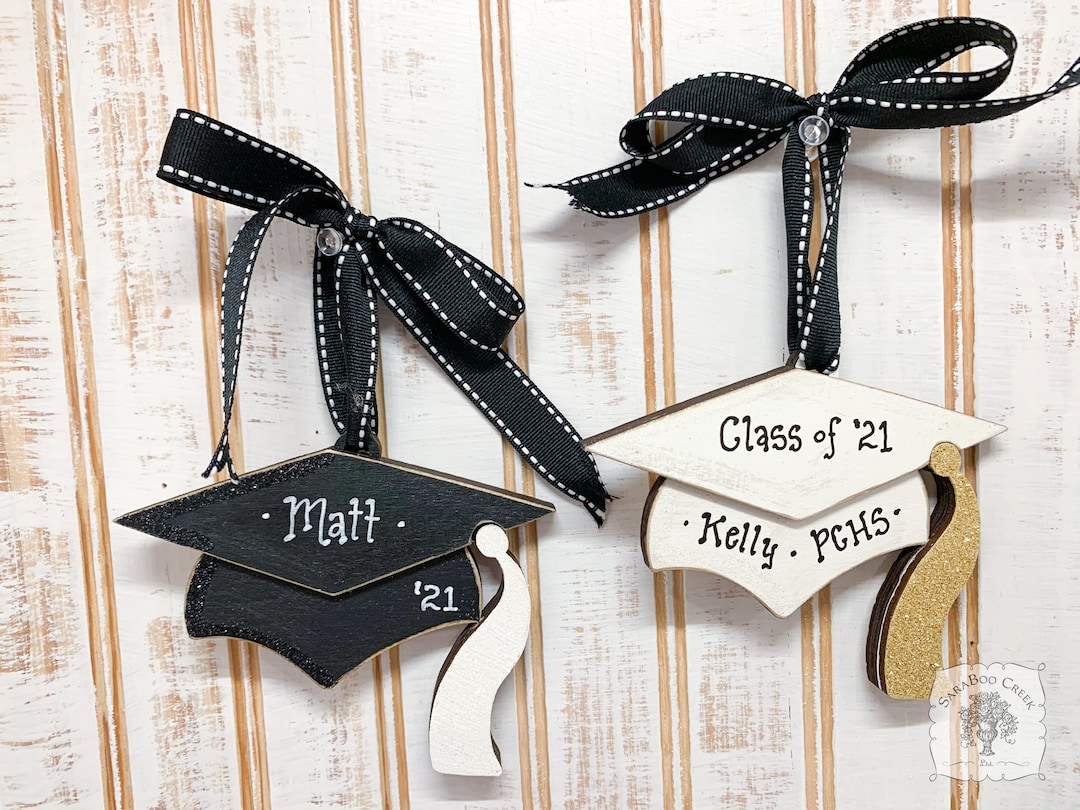 Graduation Ornament Personalized Grad Cap Christmas Ornament Handmade ...