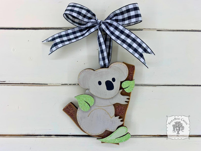 Personalized Koala Ornament - Handmade Wood Christmas Tree Ornament ...