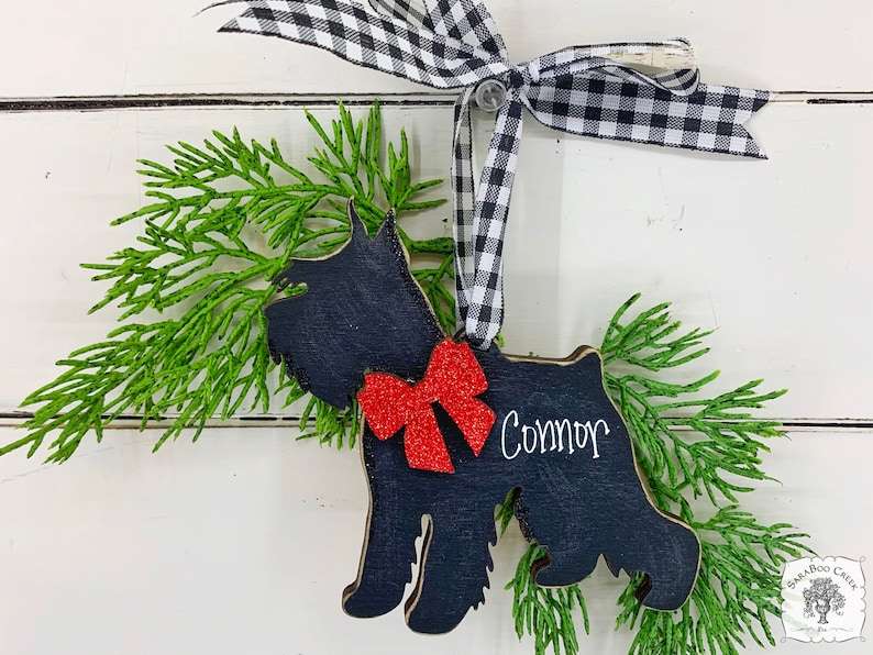 Schnauzer Ornament Miniature Schnauzer Black Schnauzer - Etsy