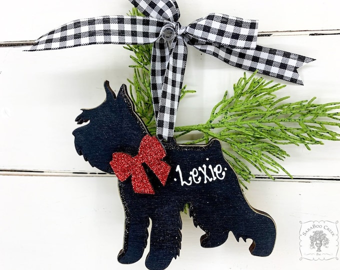 Schnauzer Ornament, Miniature Schnauzer Gifts, Black Schnauzer Ornament ...