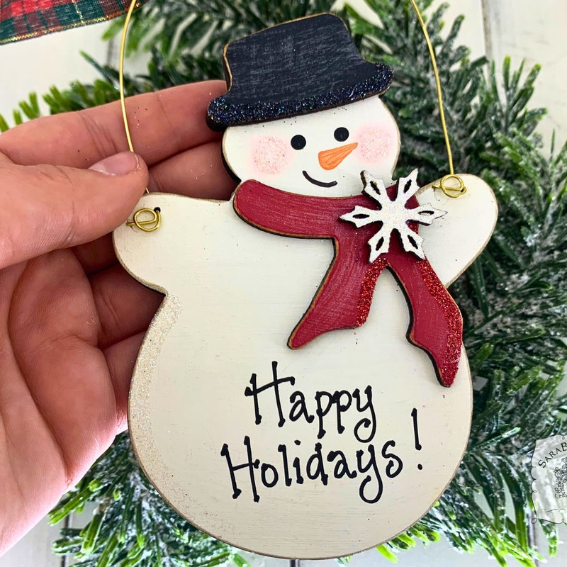 Snowman Ornaments - Etsy