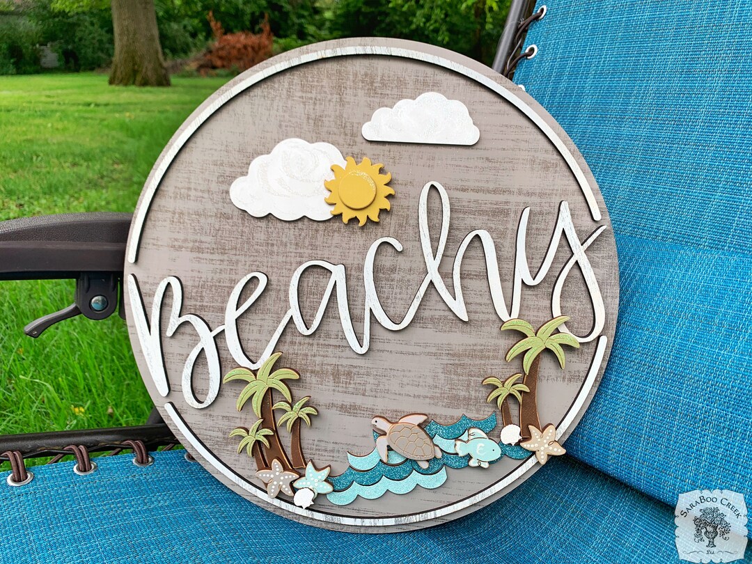 Beach Decor, Beach House Sign, Beach Themed Decor, Beach Wall Sign ...