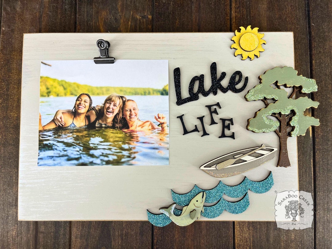 Lake Life Picture Frame - Lake House Gift for Lake Living Decor ...