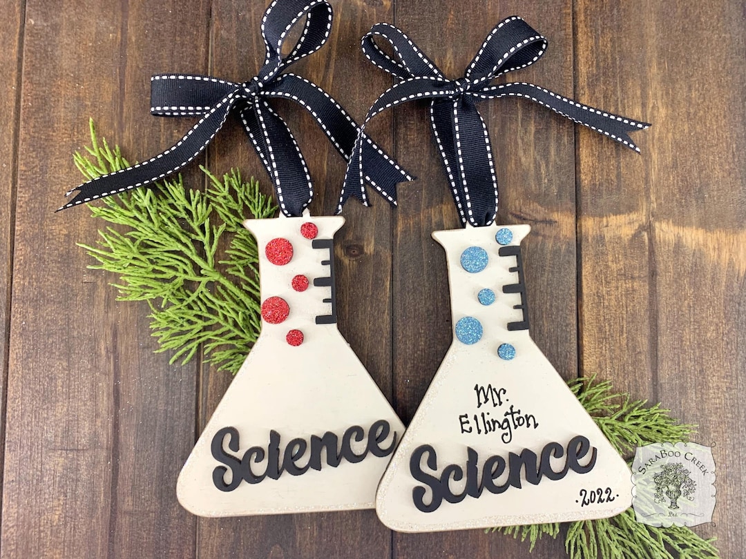 Science Ornament - Science Teacher Appreciation Gifts - Personalized ...