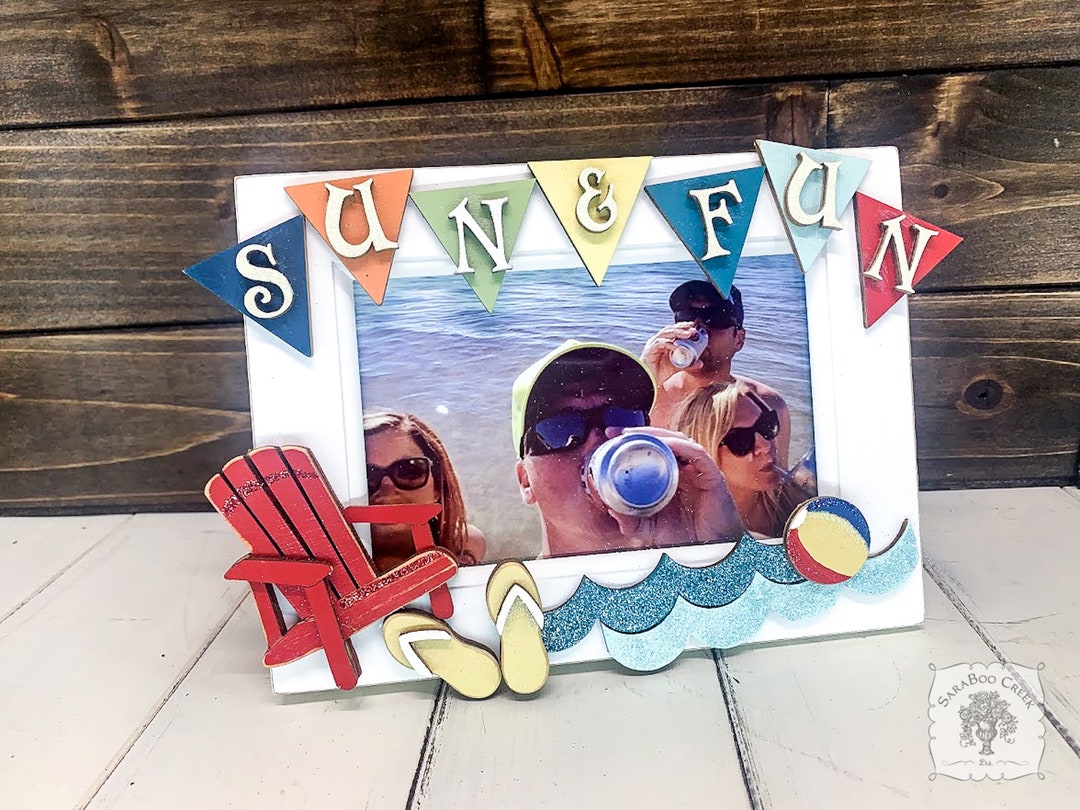 Summer Fun Picture Frame, Pool, Beach, Lake Photo Frame for Summertime ...