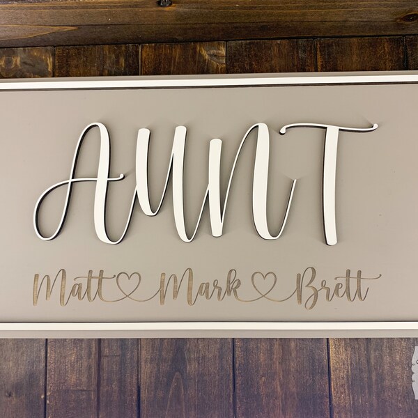 Aunt Sign - Etsy
