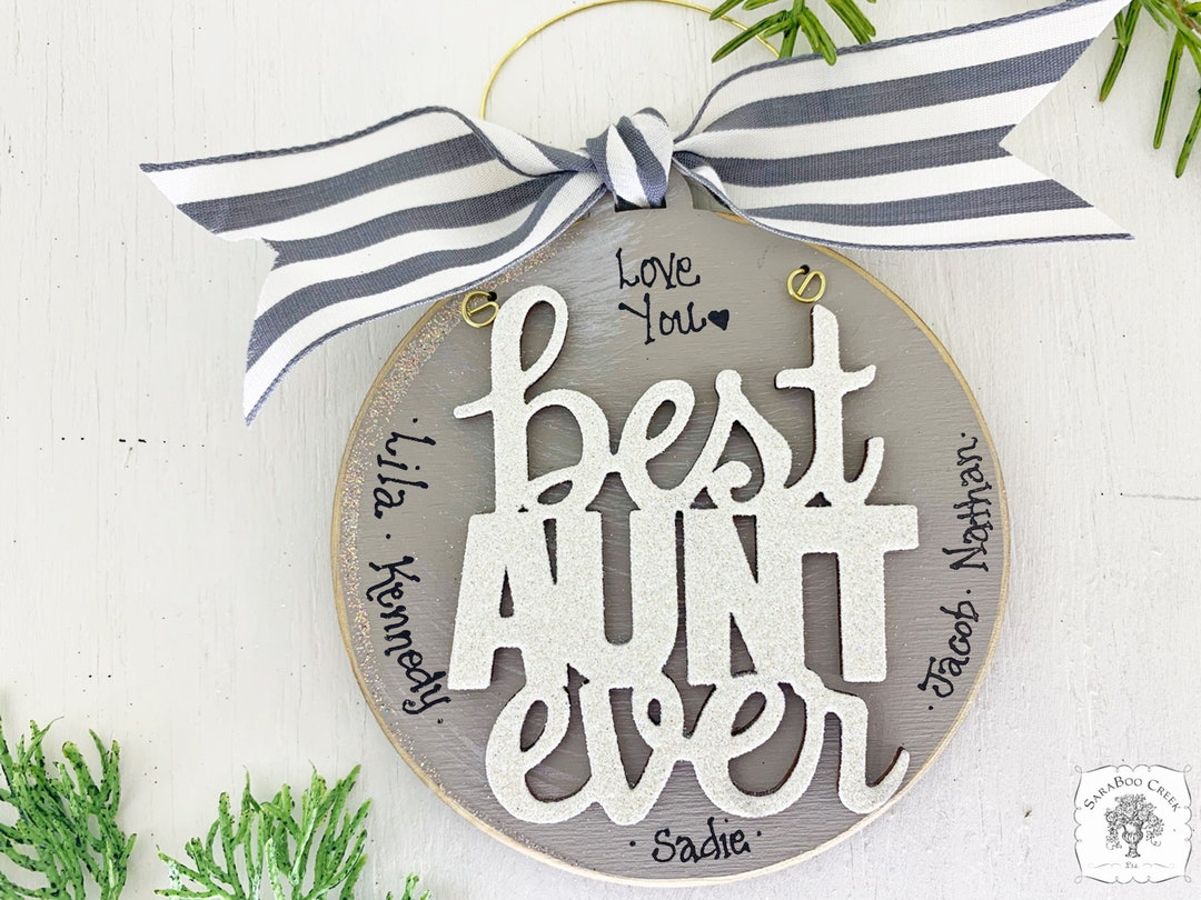 Aunt Gift Personalized Aunt Ornament for the Best Aunt Ever From Niece ...