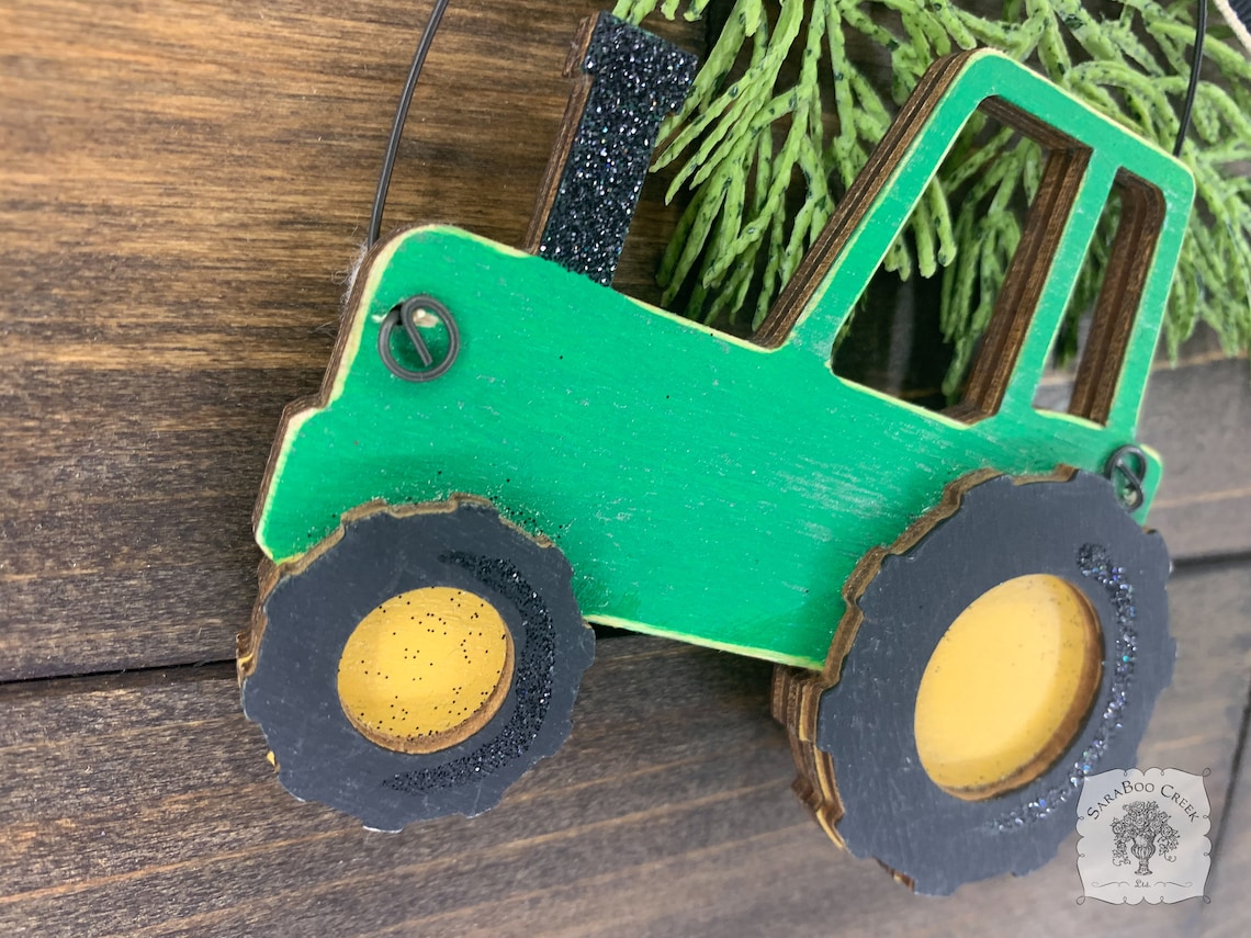 Tractor Ornament Personalized Christmas Ornament for Boy | Etsy