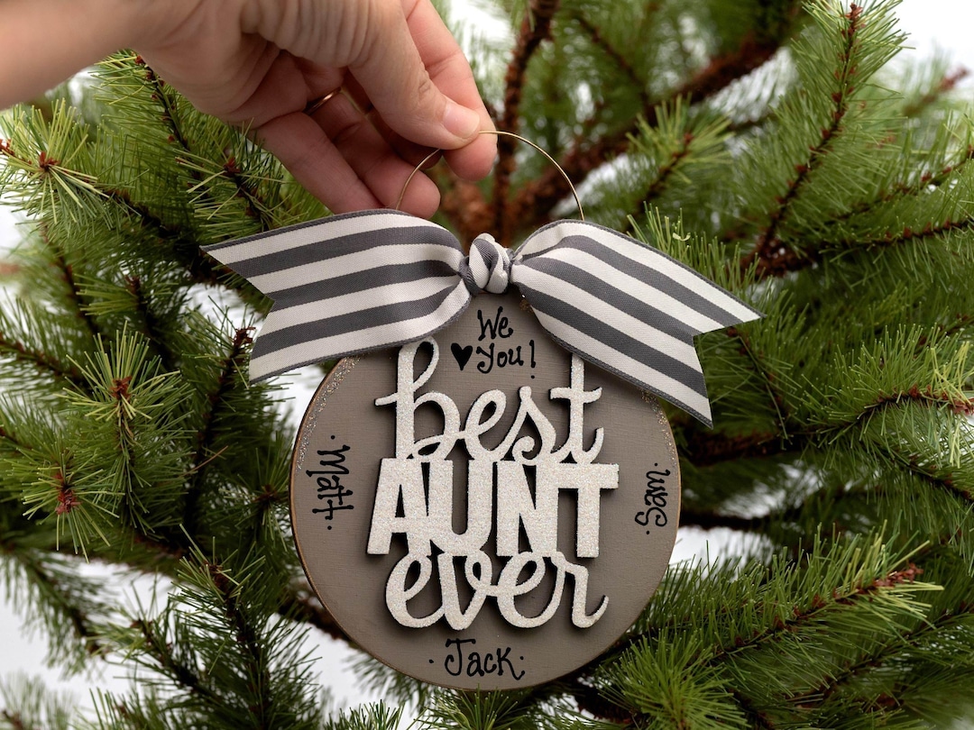 Personalized Aunt Ornament; Aunt Gift for the Best Aunt Ever From Niece ...