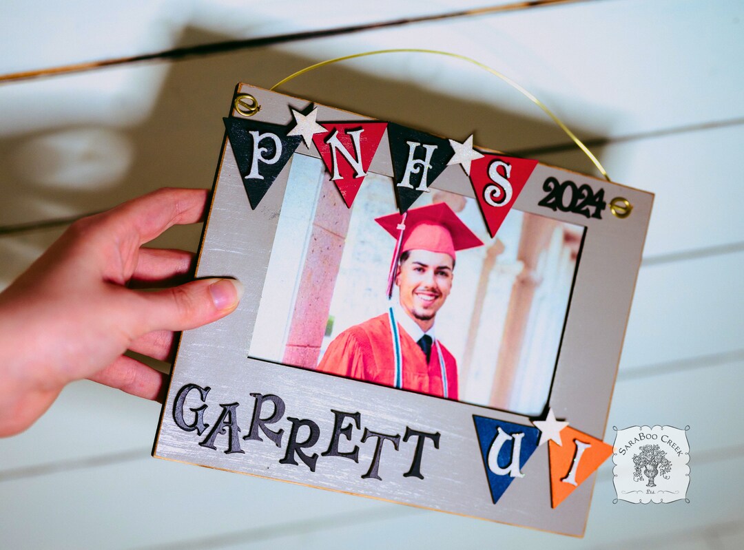 Custom Graduation Frame 2025 Grad Gift - Colors/schools Personalized ...