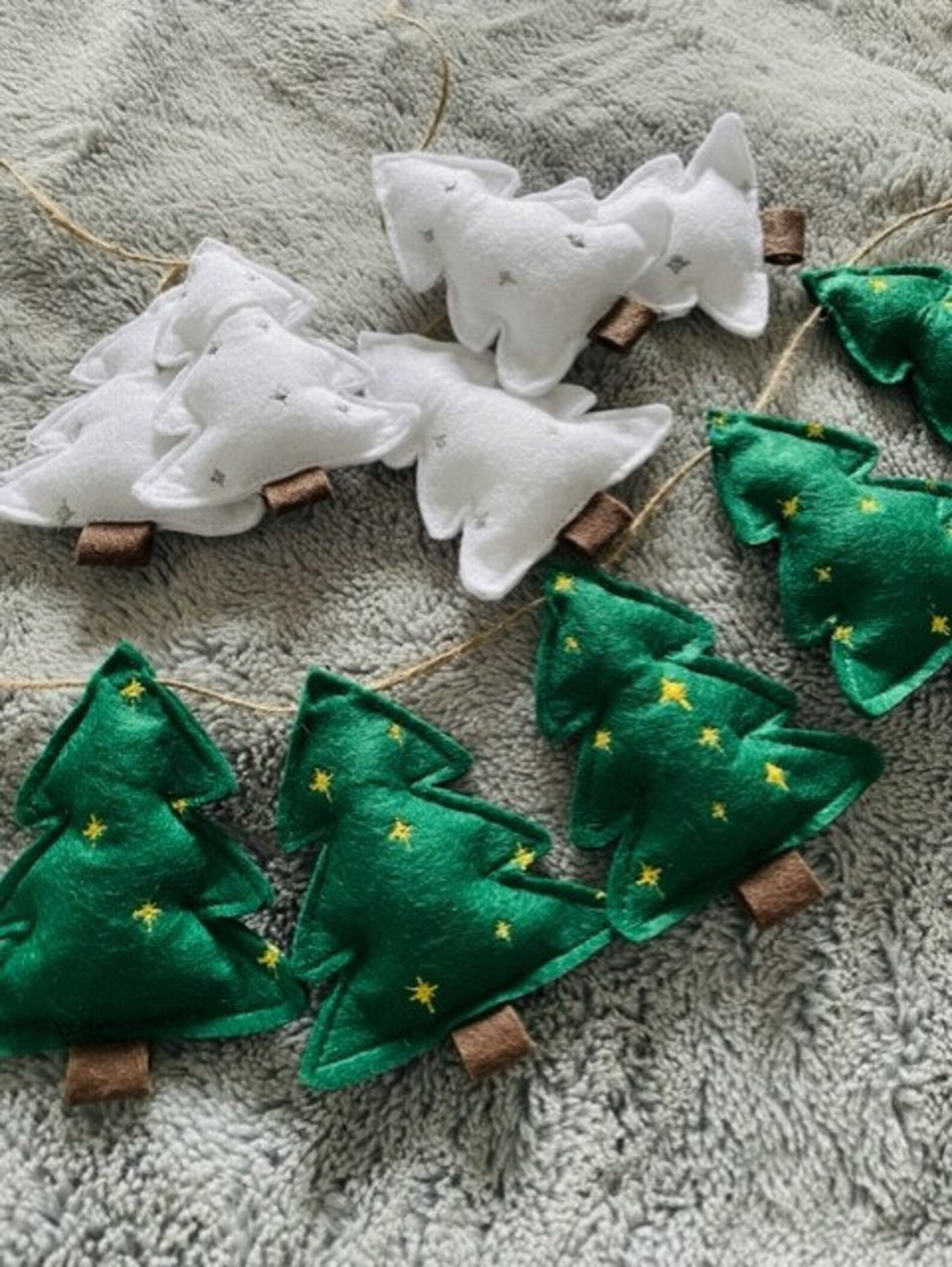 Christmas Tree Garland, Christmas Felt Decoration, Holiday Decor - Etsy