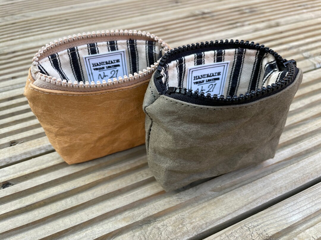 WASHABLE PAPER Coin Purse Small Pouch Vegan Leather Card - Etsy