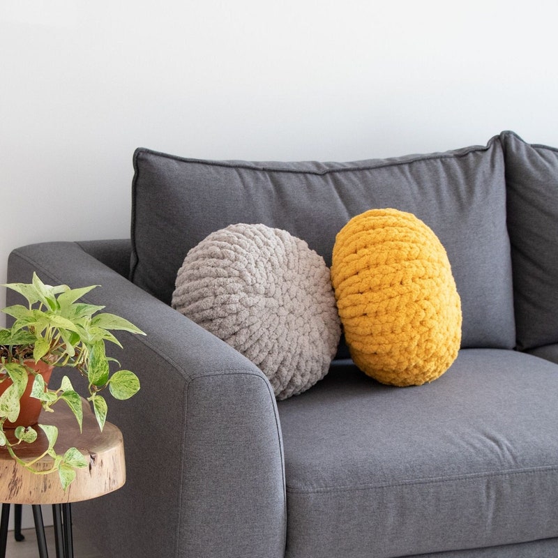 Chunky Knit Cushion - Etsy